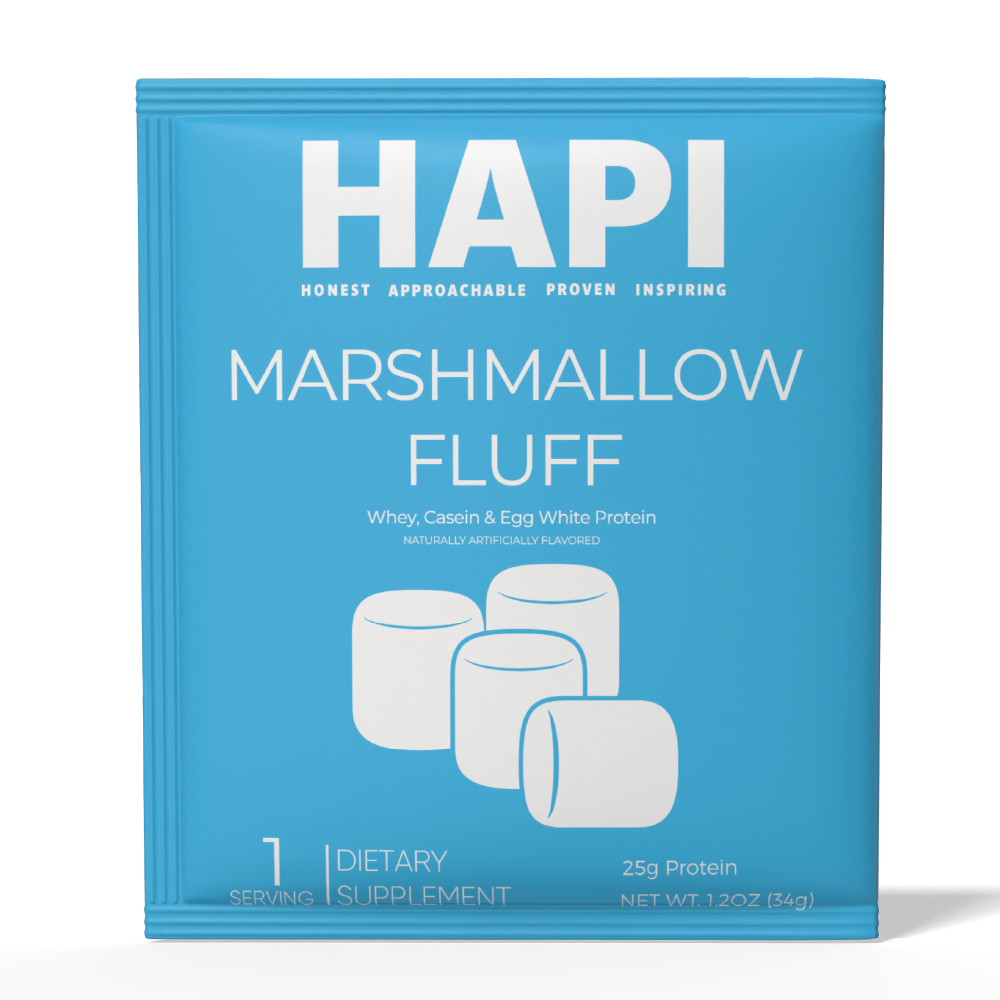 [Single Serve Packet] HAPI Marshmallow Fluff Protein (with mini marshm