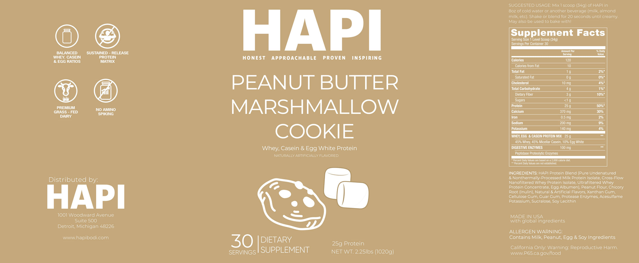 HAPI Peanut Butter-Marshmallow Cookie Protein
